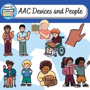 AAC Devices, Supports, and People Clip Art - Etsy