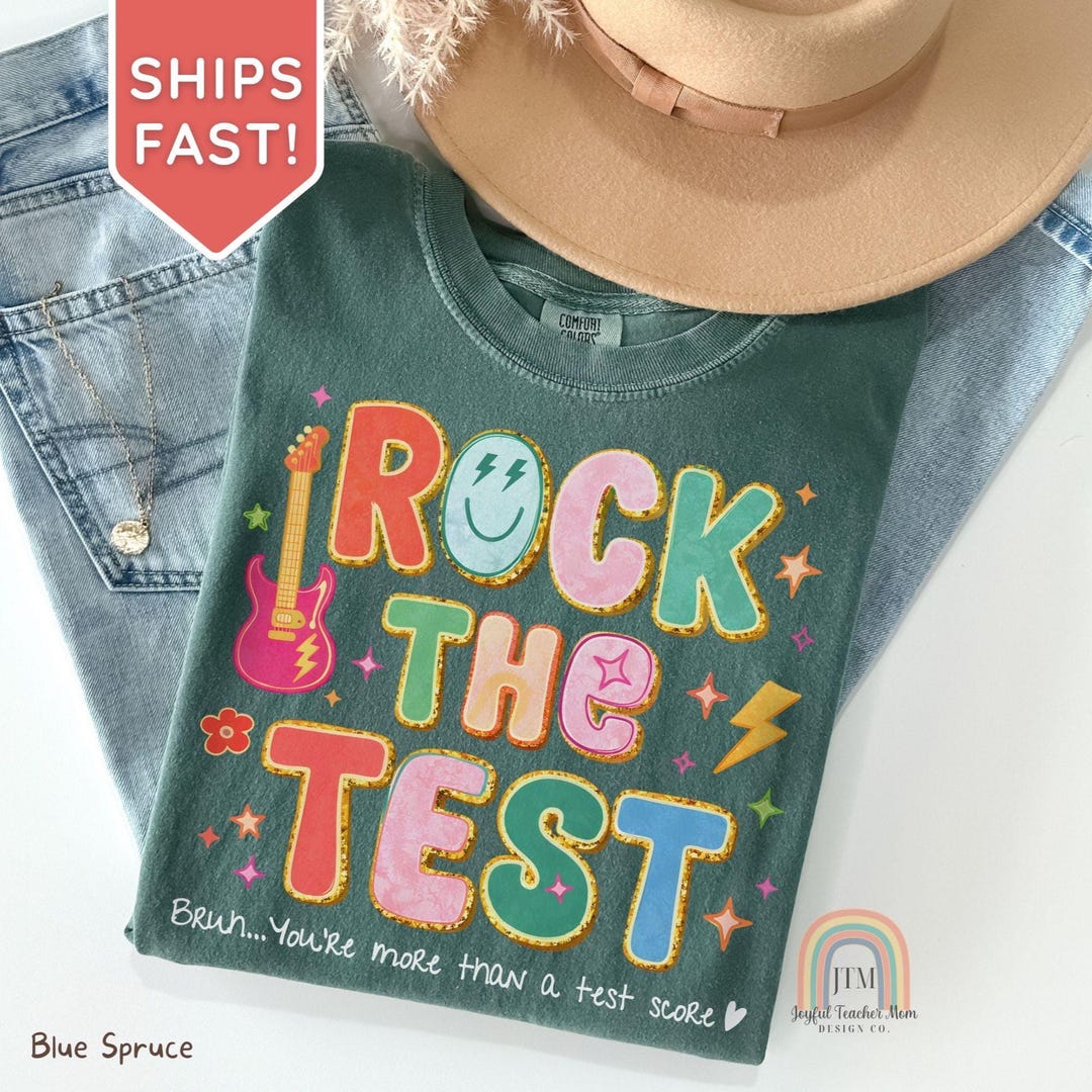 Rock the Test Day Teacher Shirt, State Testing Tee, Testing Coordinator ...