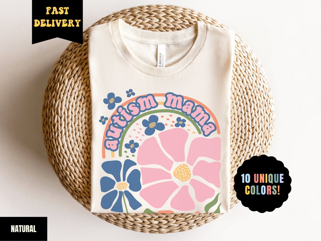 Autism Mama Floral Shirt, Autism Awareness Shirt, Blessed Mom Tshirt ...