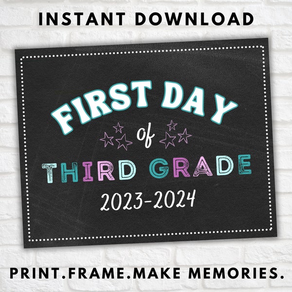 3rd Grade Sign - Etsy