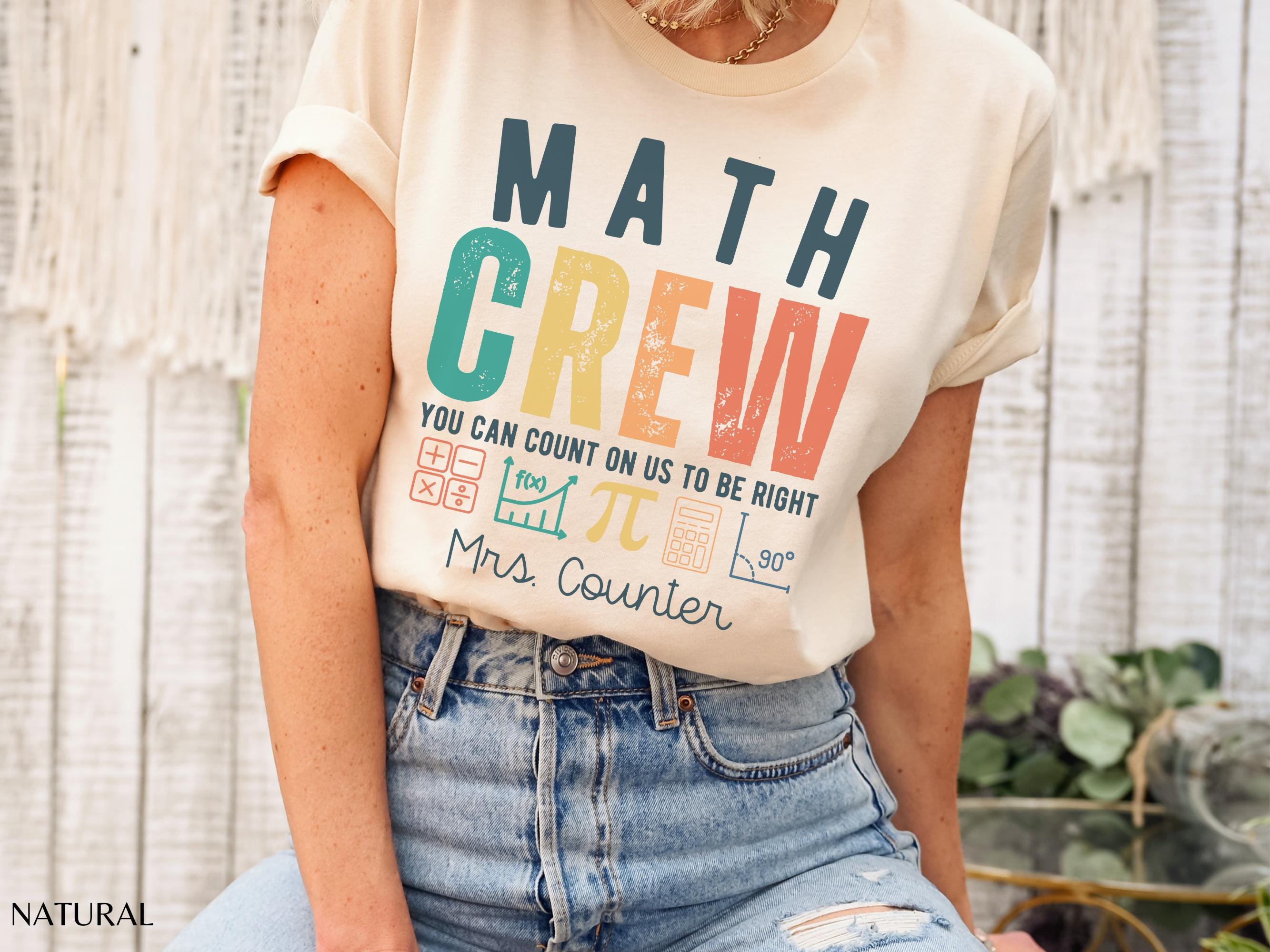 Math Teacher Shirt, Custom Math Crew Tshirt, Funny Math Gift for ...