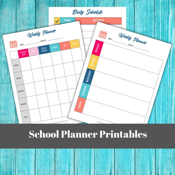 Homeschool Planner Daily and Weekly Schedule for Kids - Etsy