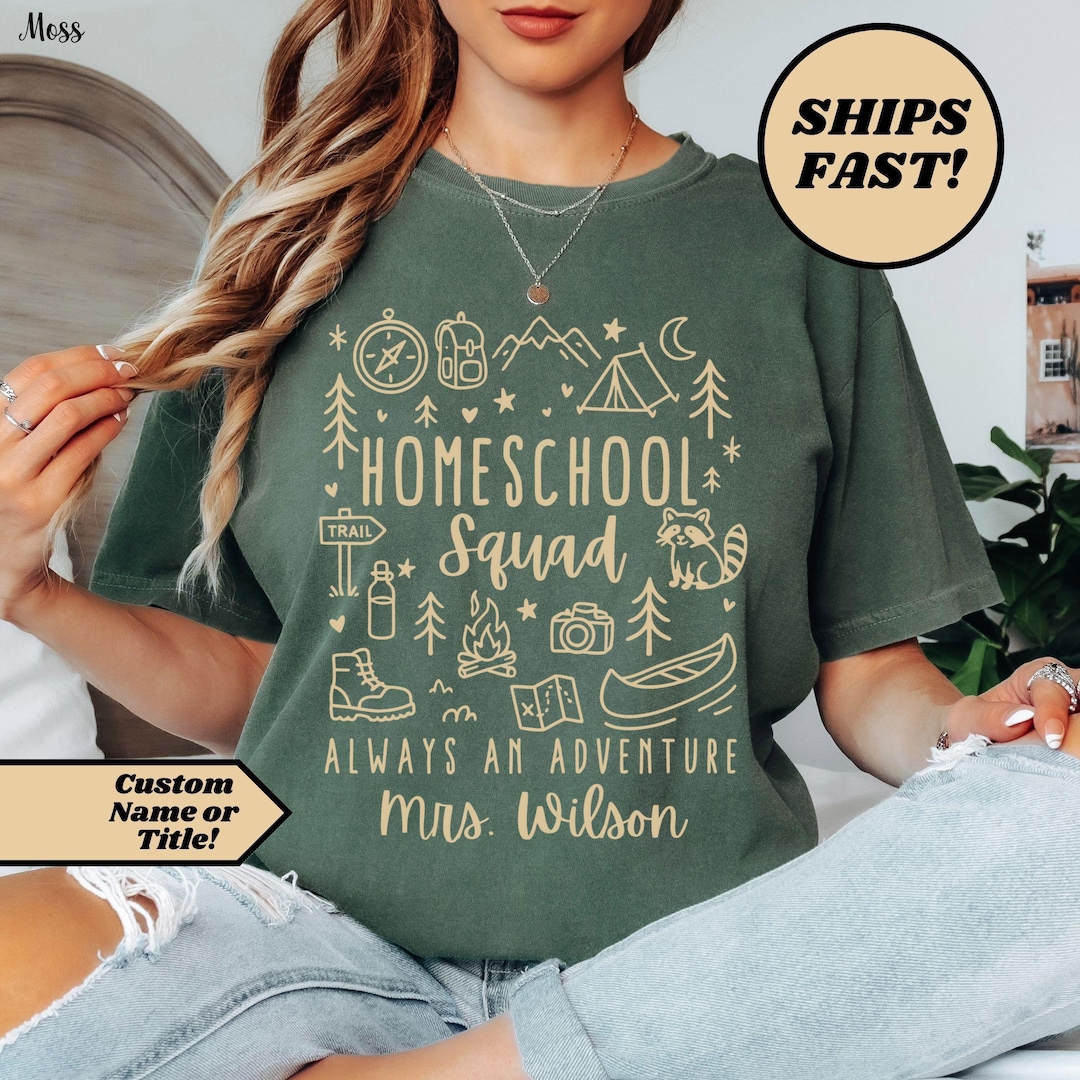 Custom Homeschool Squad Teacher and Kids Shirts, Comfort Colors ...