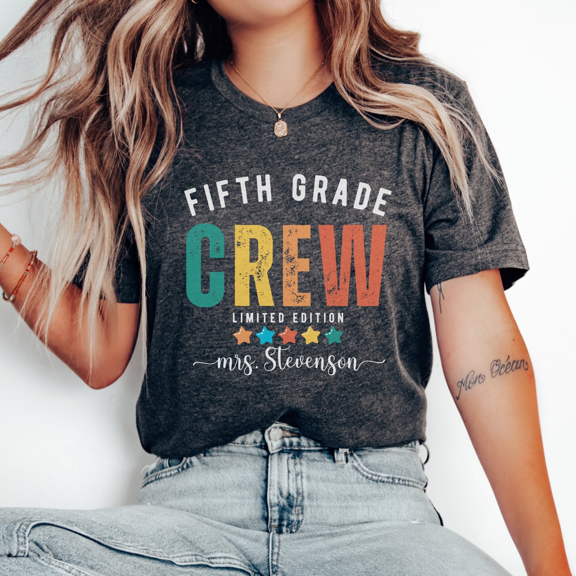 Fifth Grade Crew School Team Teacher Shirt for 5th Grade - Etsy
