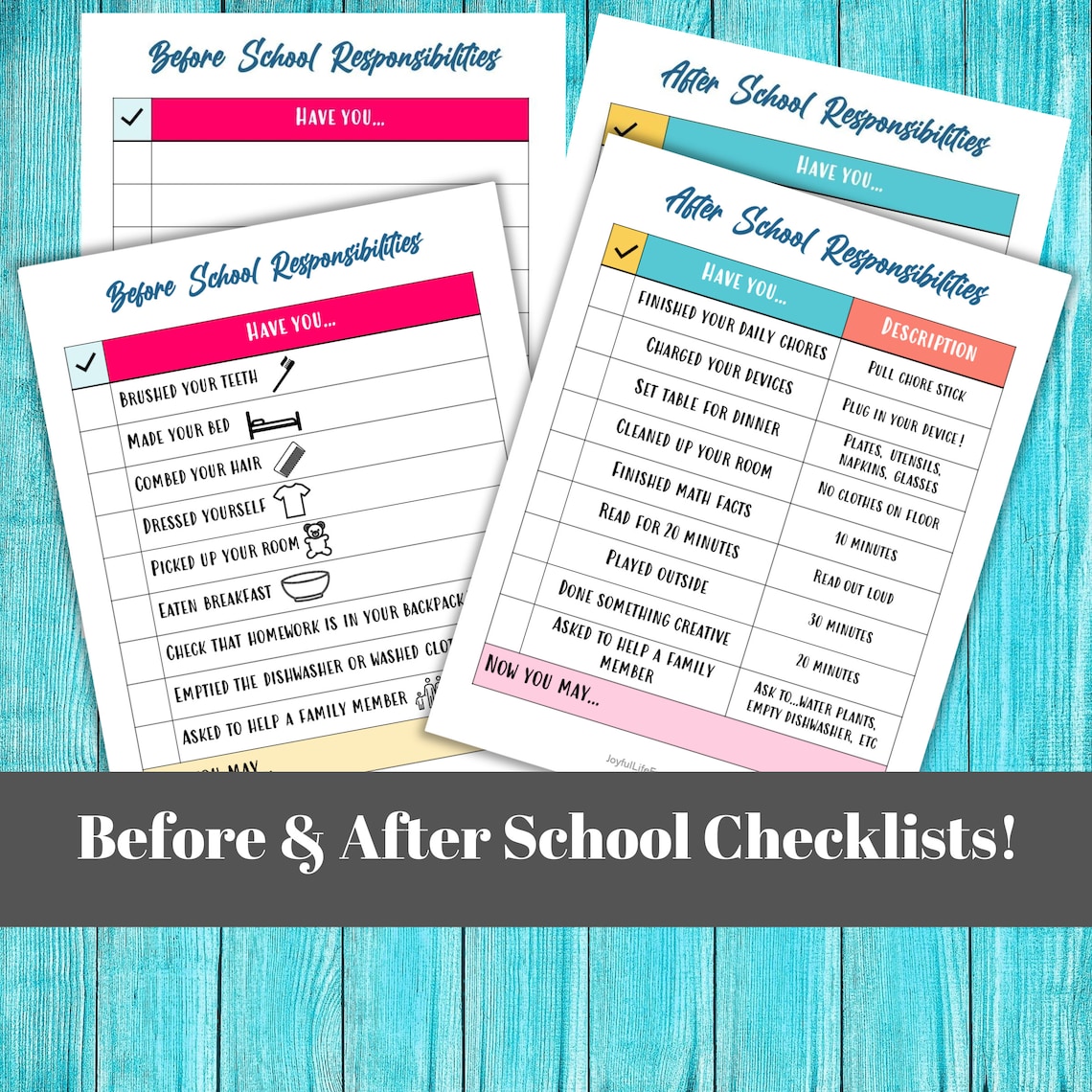 Before and After School Checklists Back to School Planner - Etsy