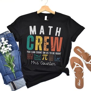 Math Teacher Shirt, Custom Math Crew Tshirt, Funny Math Gift for ...