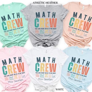 Math Teacher Shirt, Custom Math Crew Tshirt, Funny Math Gift for ...