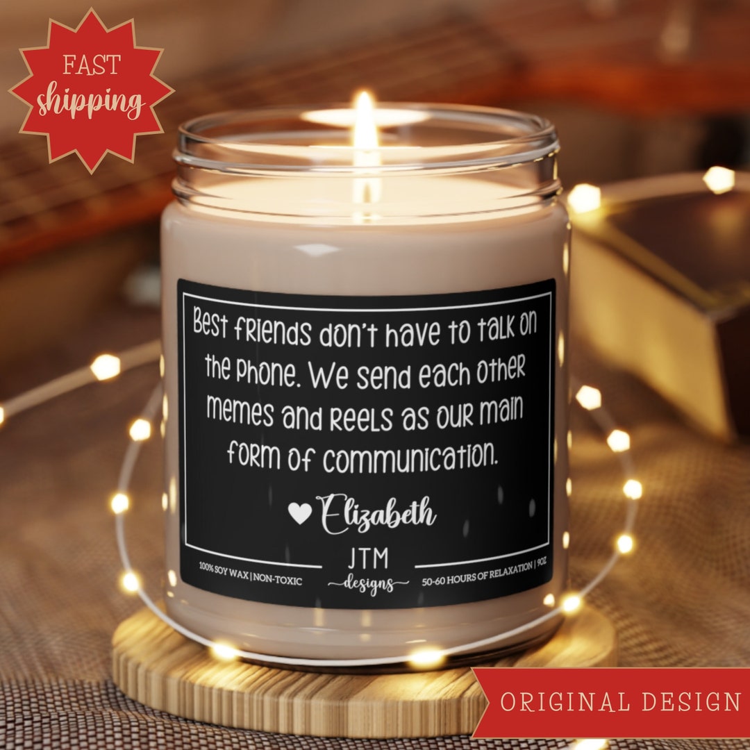 Personalized Best Friend Candle Gift for Her, Funny Candle Gift ...