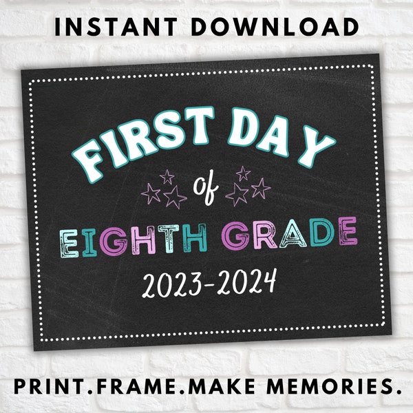 First Day of 8th Grade - Etsy