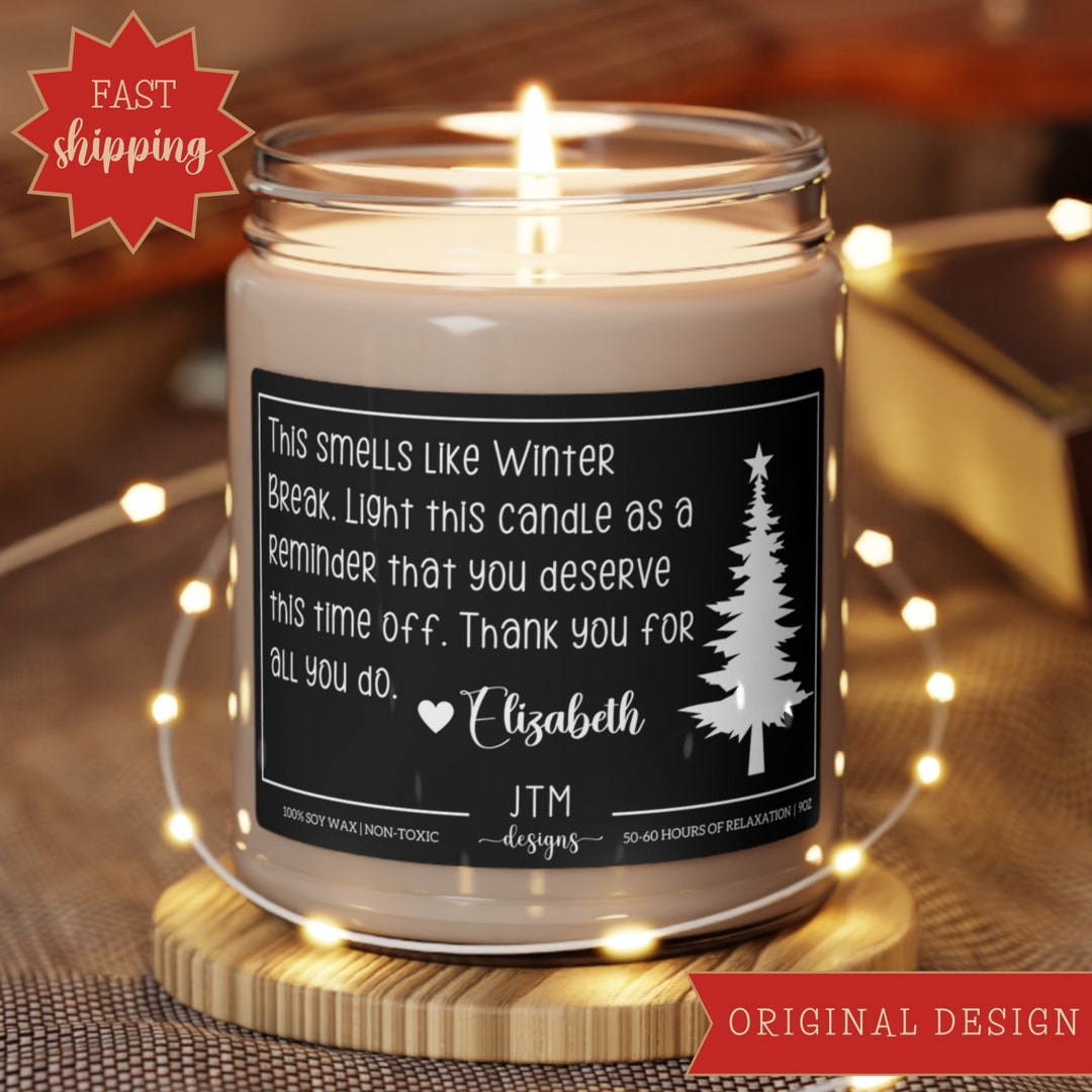 Personalized Teacher Candle Gift for Her, Funny Candle Gift, Christmas ...