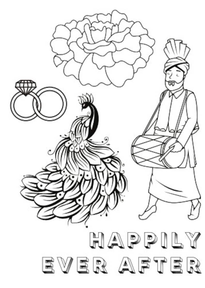 Hindu Wedding - Coloring Pages for Kids - Etsy UK