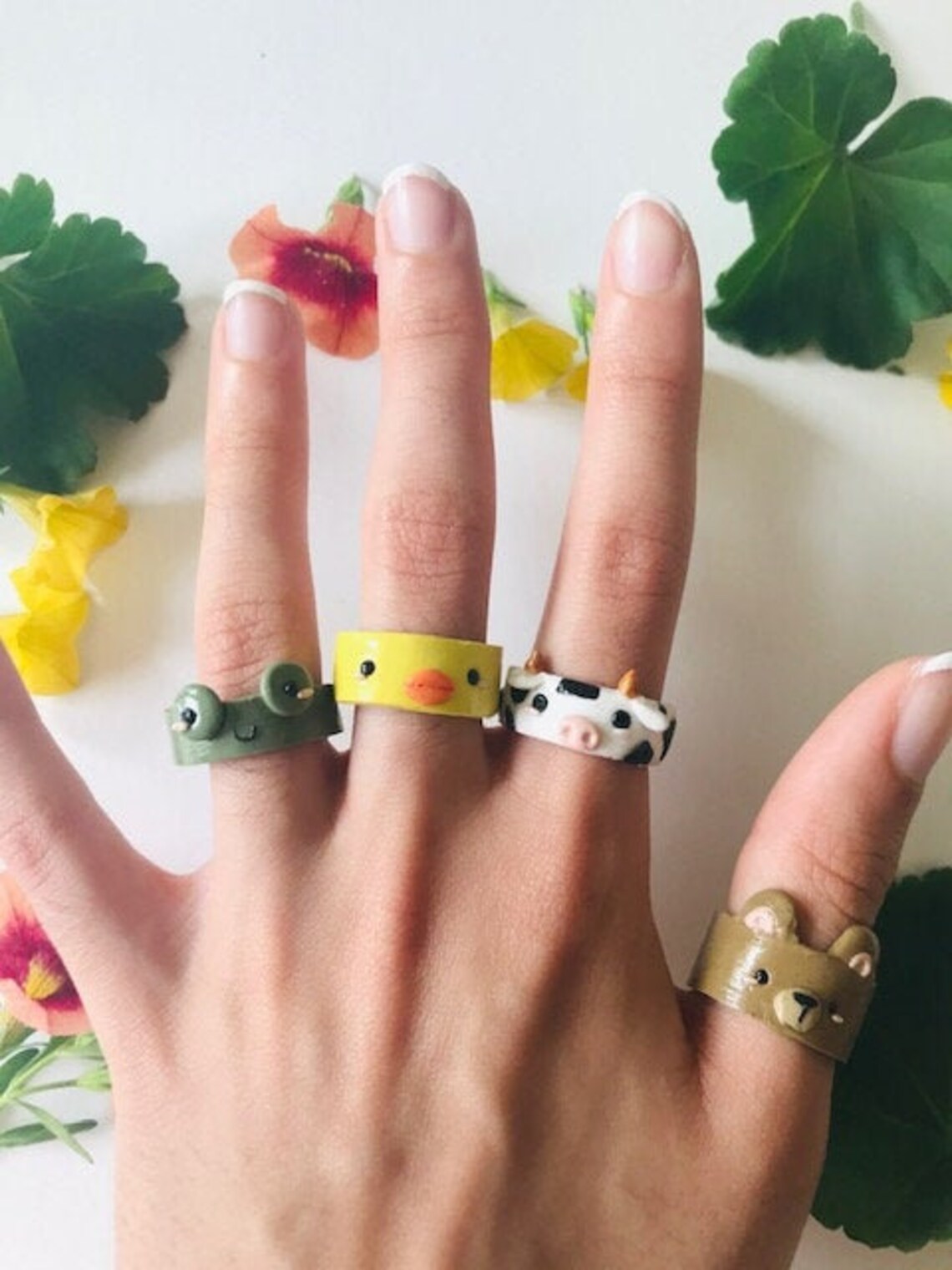 Fimo Ringe / Fimo Ringe / Fimo Ringe / Handgemachte Ringe / - Etsy