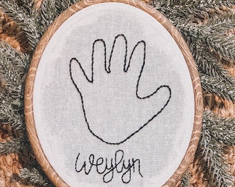 Custom Child Handprint Art - Etsy