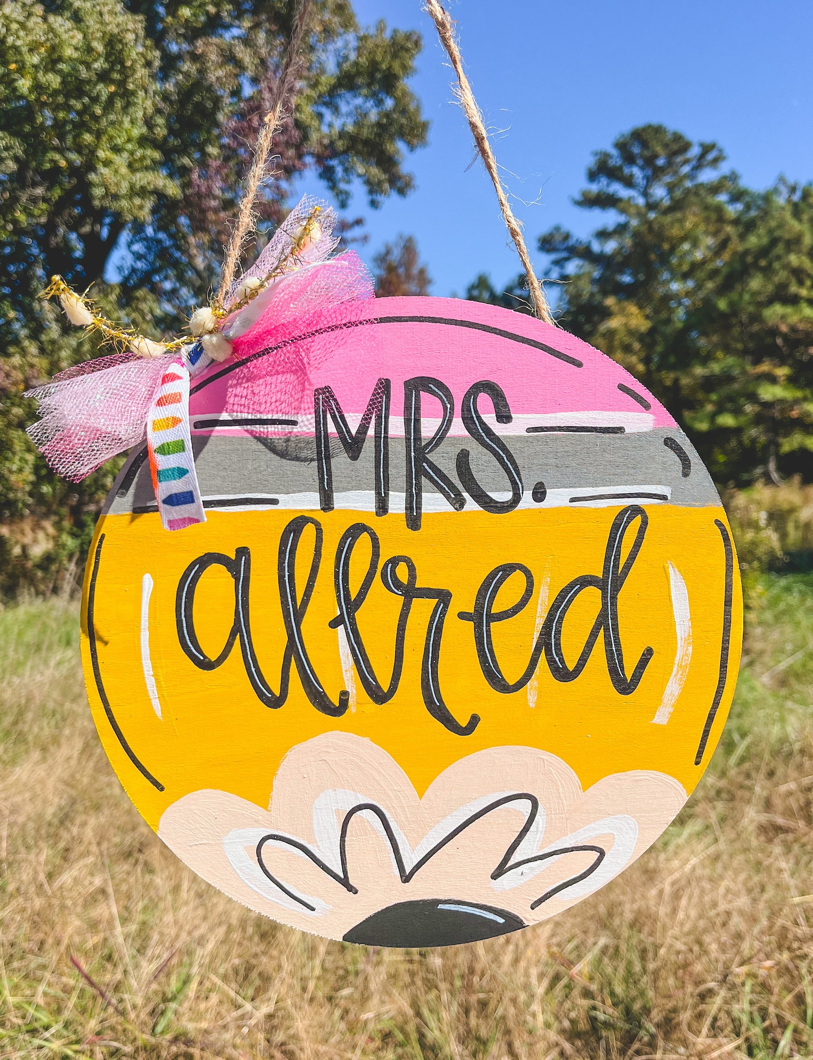 Wooden Teacher Door Hanger - Etsy