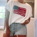 Hand Embroidered Flag Short Sleeve Sweater - Etsy