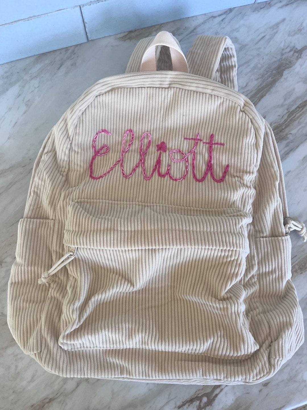 Hand Embroidered Corded Large Bookbag - Etsy
