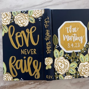 Repurposed Hand Painted Bibles - Etsy