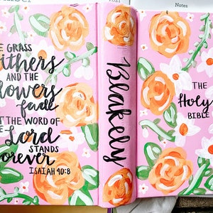 Repurposed Hand Painted Bibles - Etsy