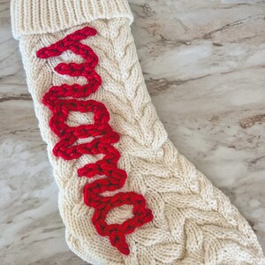 Hand Embroidered Knit Stockings, Any Amount of Letters- One Price! - Etsy