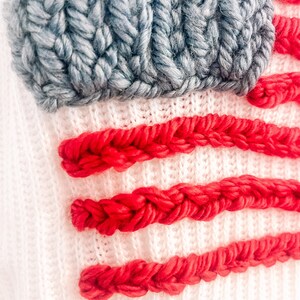 Hand Embroidered Flag Short Sleeve Sweater - Etsy