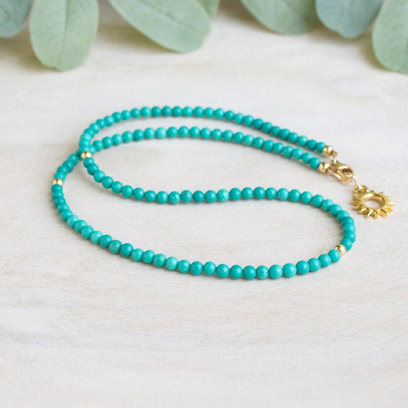 Dainty Turquoise Necklace - Etsy