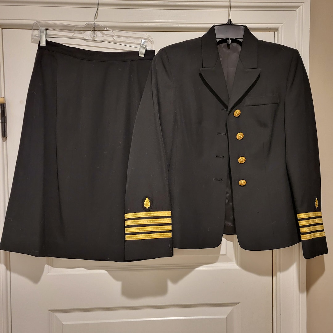 US Navy Women's Blue Dress Uniform Jacket 8WP and Skirt 10WP - Etsy