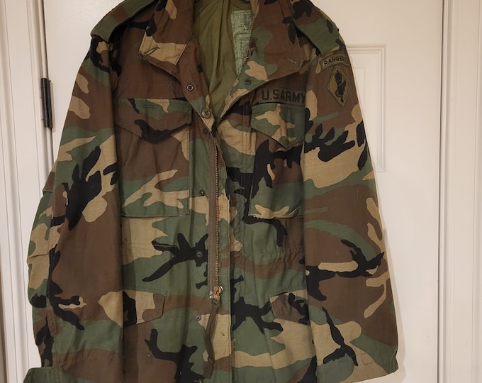 US Army M65 Field Jacket Woodland Camo Small Regular - Etsy