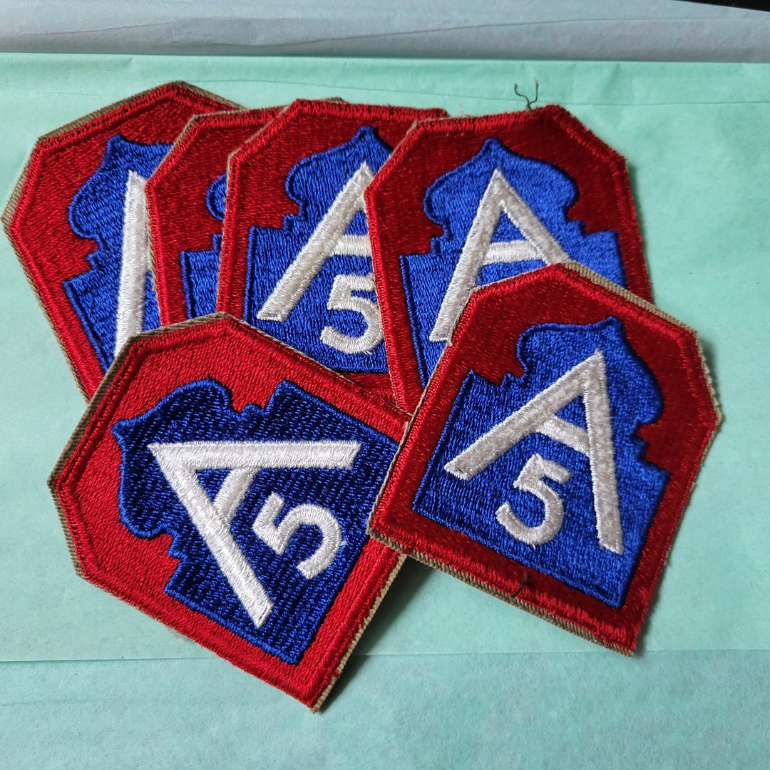 US Army 5th Army Patch Cut Edge - Etsy