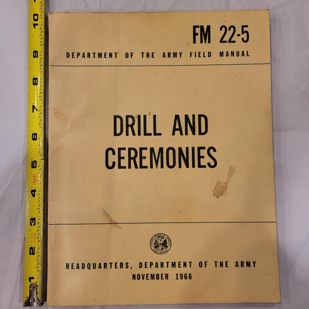 US Army Manual Droll Ceremonies FM 22-5 1966 - Etsy