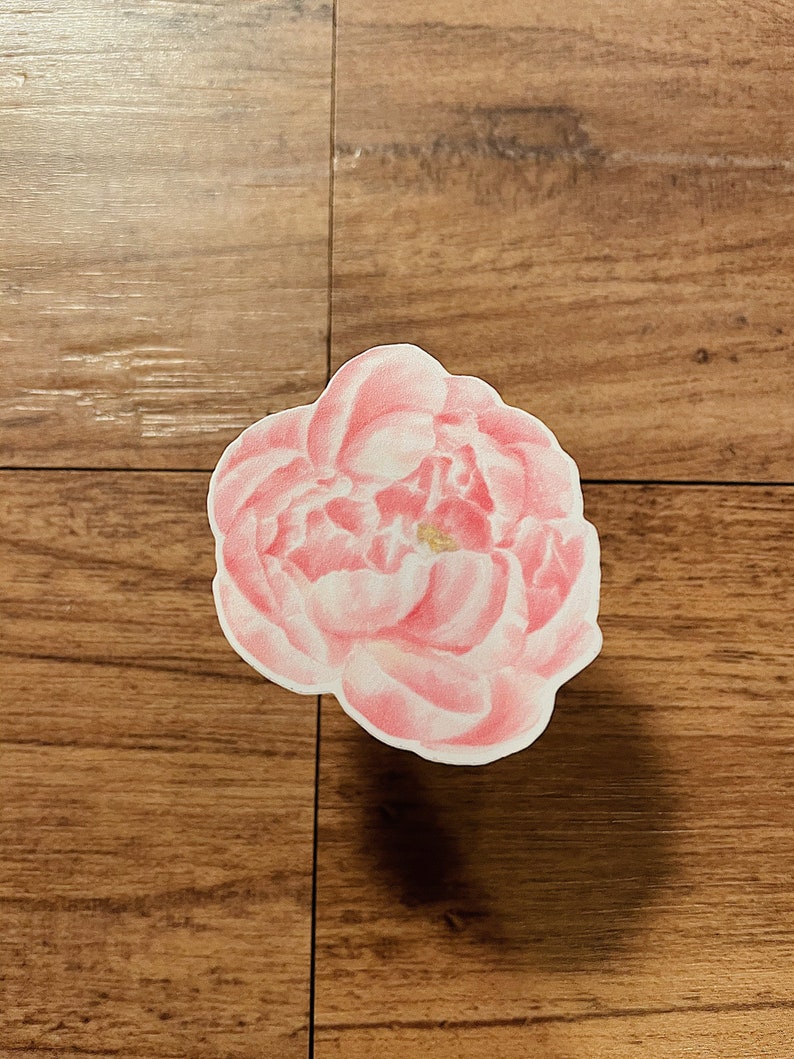 Peony Flower Sticker - Etsy
