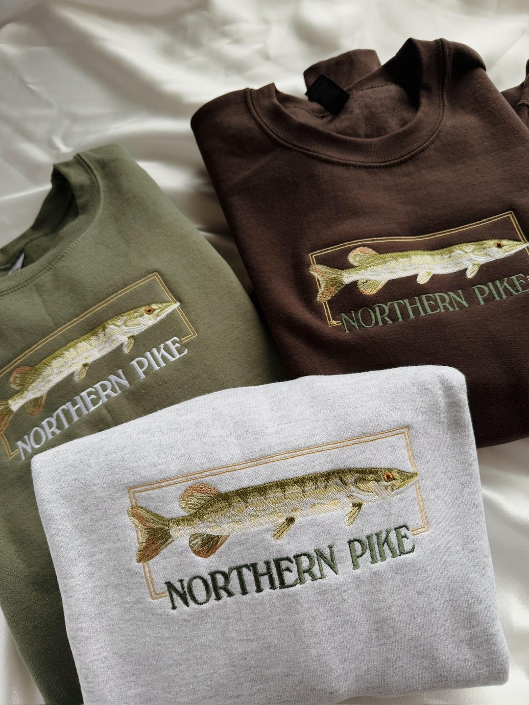 Embroidered Northern Pike Sweatshirt - Etsy