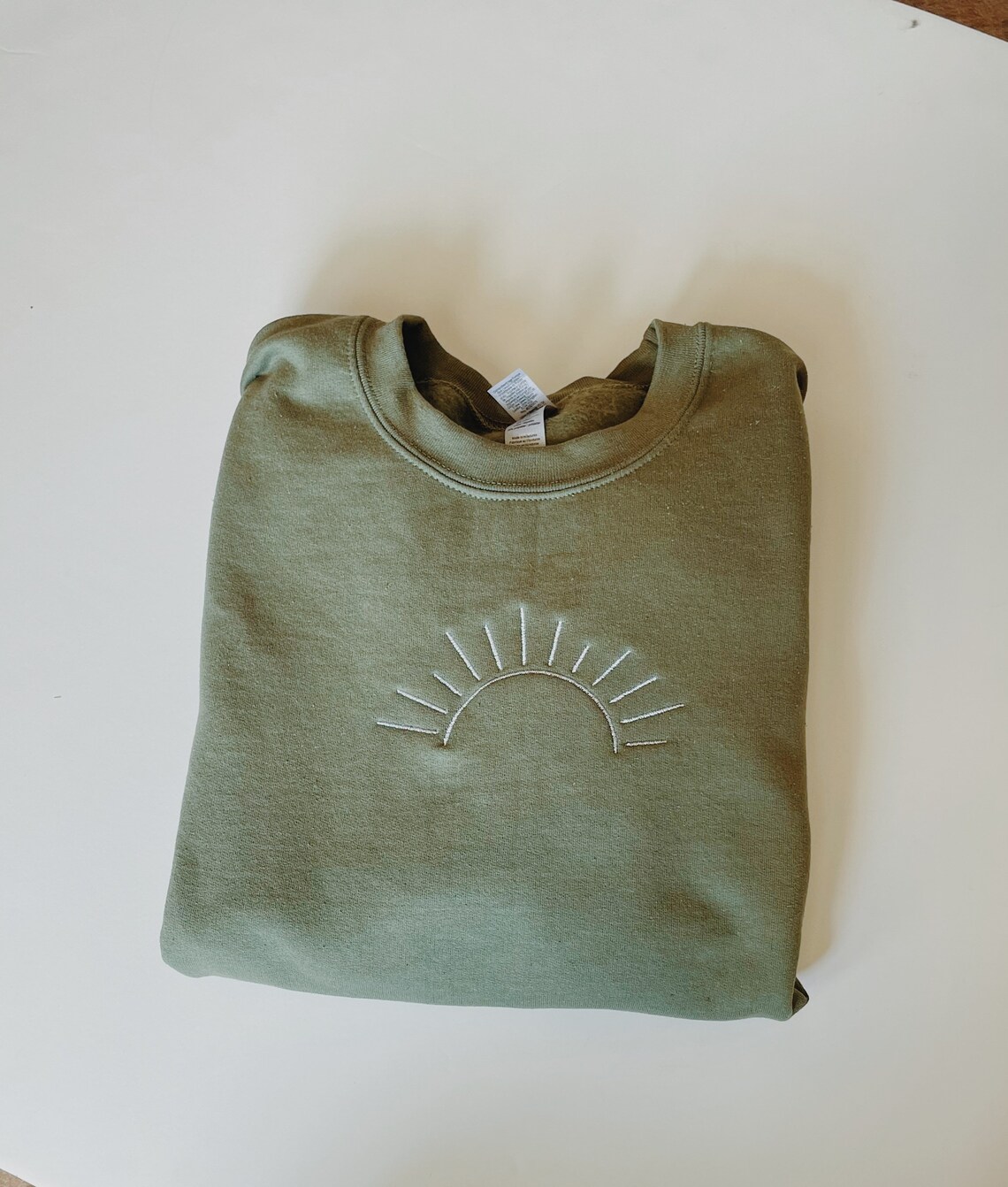 Embroidered Sun Sweatshirt - Etsy