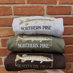 Embroidered Northern Pike Sweatshirt - Etsy