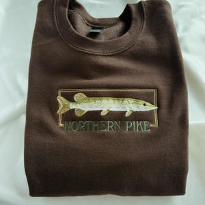 Embroidered Northern Pike Sweatshirt - Etsy