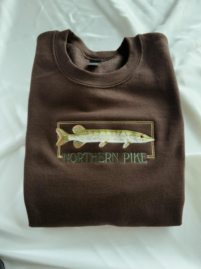 Embroidered Northern Pike Sweatshirt - Etsy