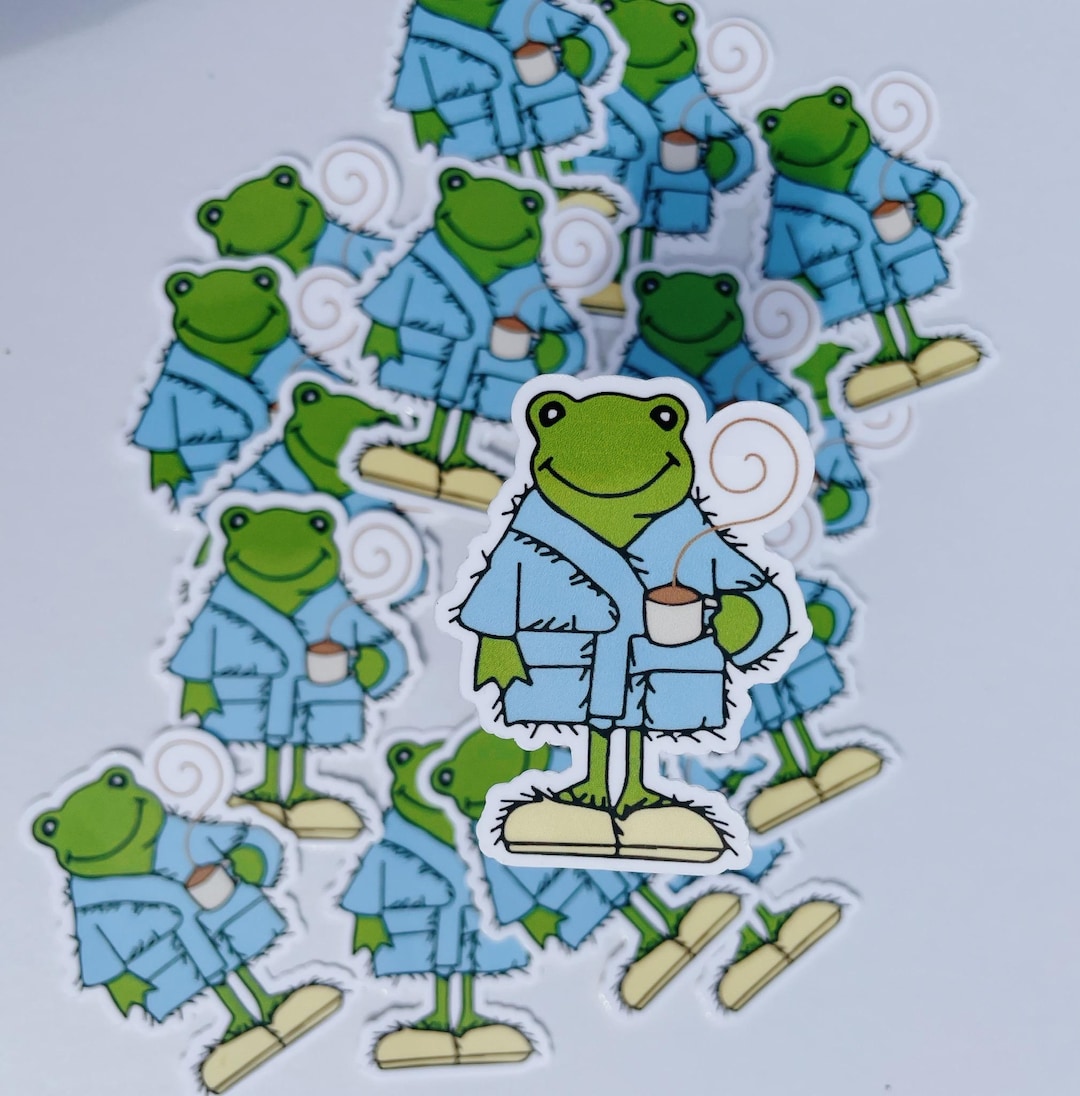 Comfy Frog Sticker - Etsy