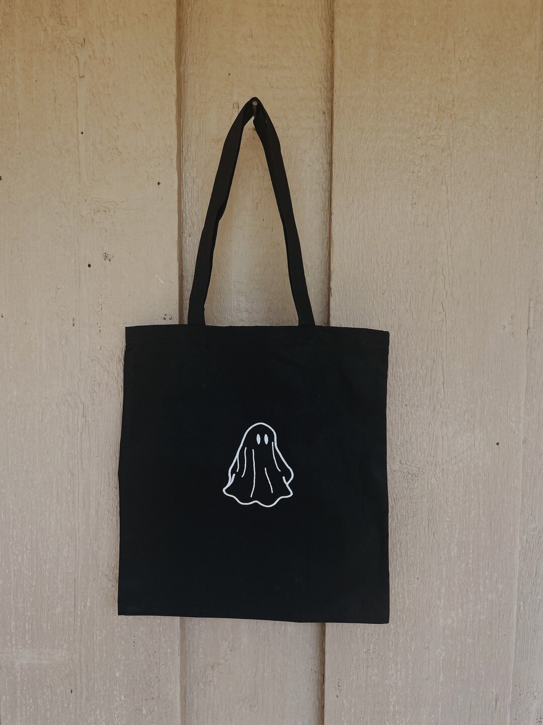 Embroidered Ghost Tote Bag - Etsy
