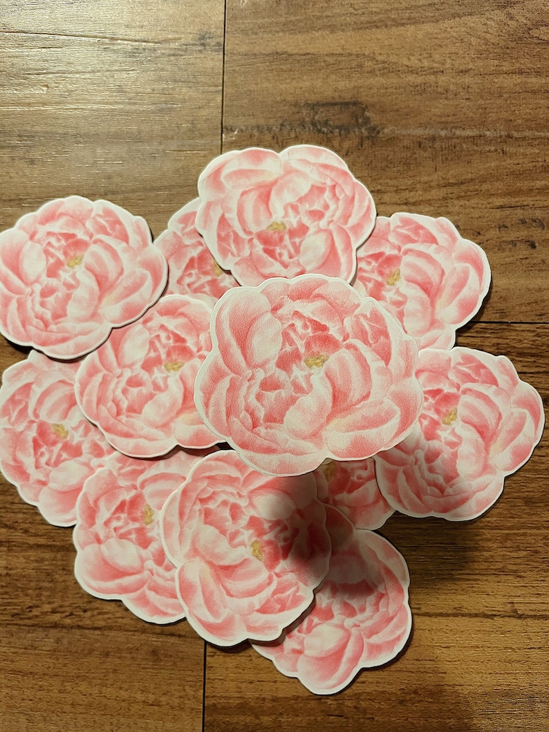 Peony Flower Sticker - Etsy