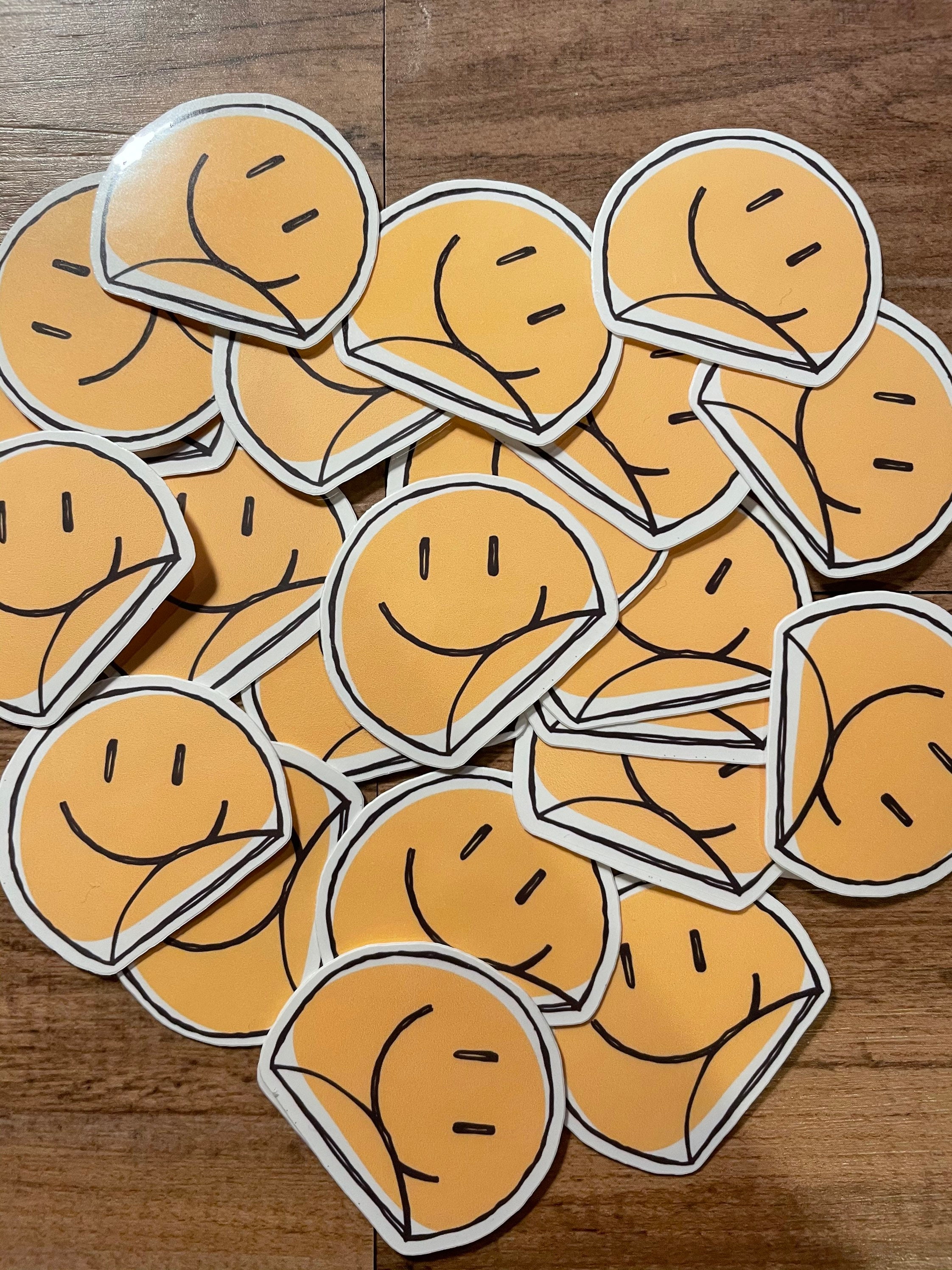 Smiley Face Sticker | Etsy