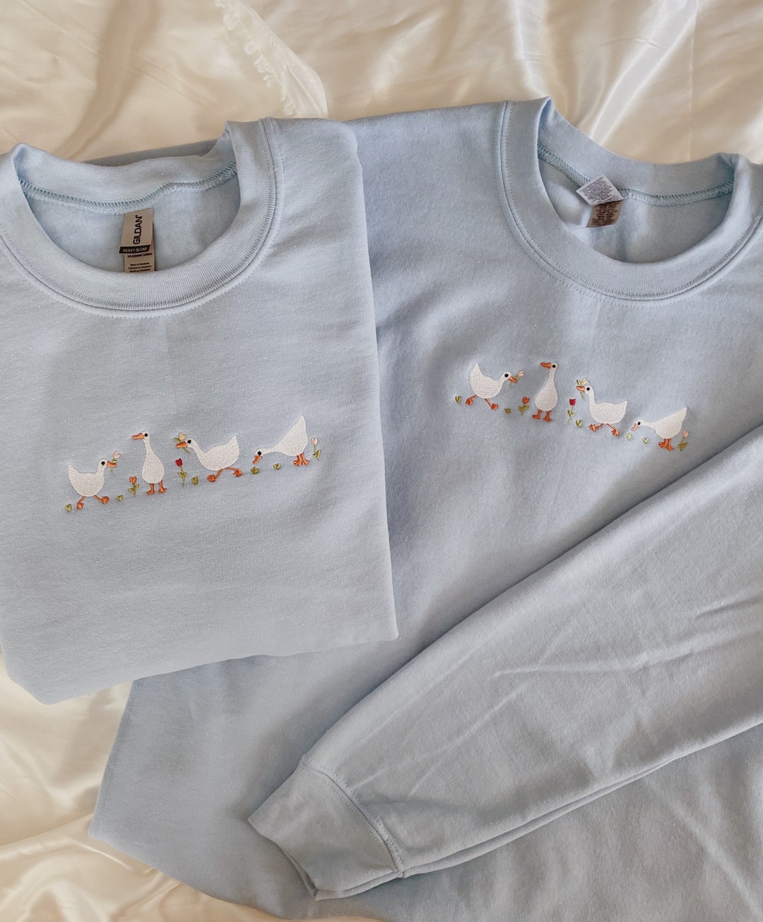 Embroidered Geese Sweatshirt - Etsy