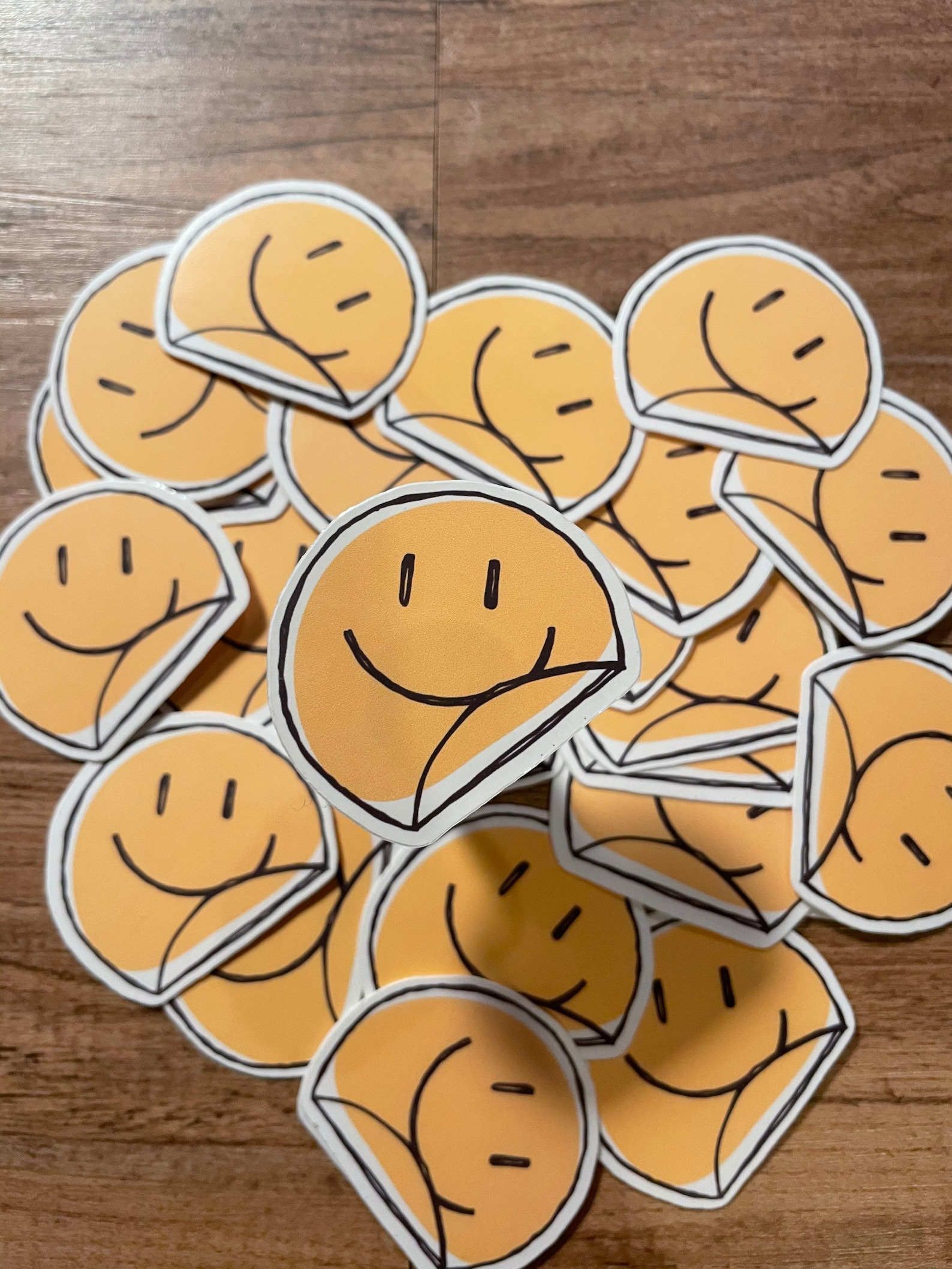 Smiley Face Sticker - Etsy