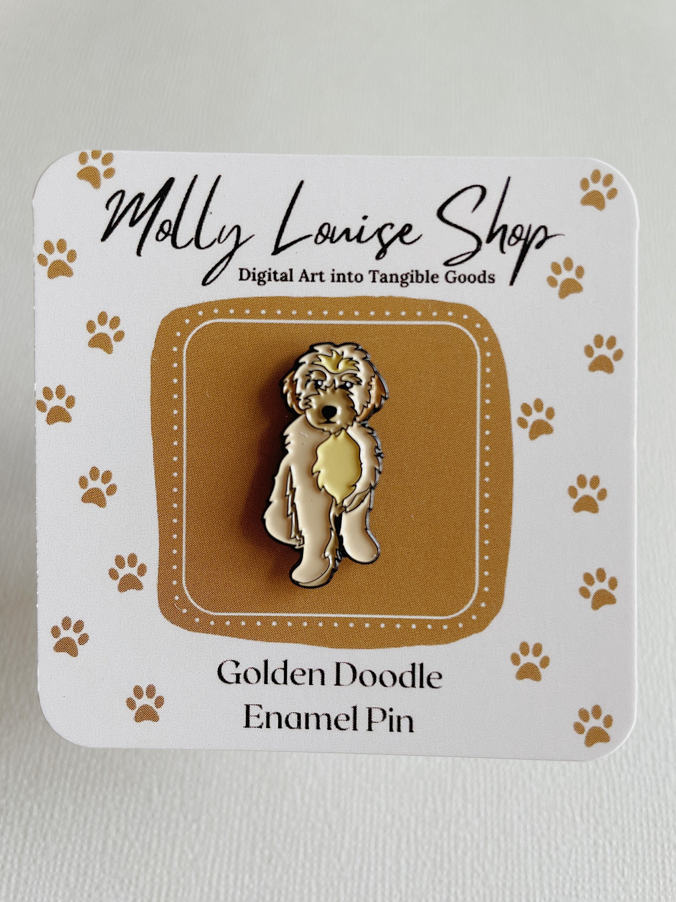 Golden Doodle Enamel Pin - Etsy