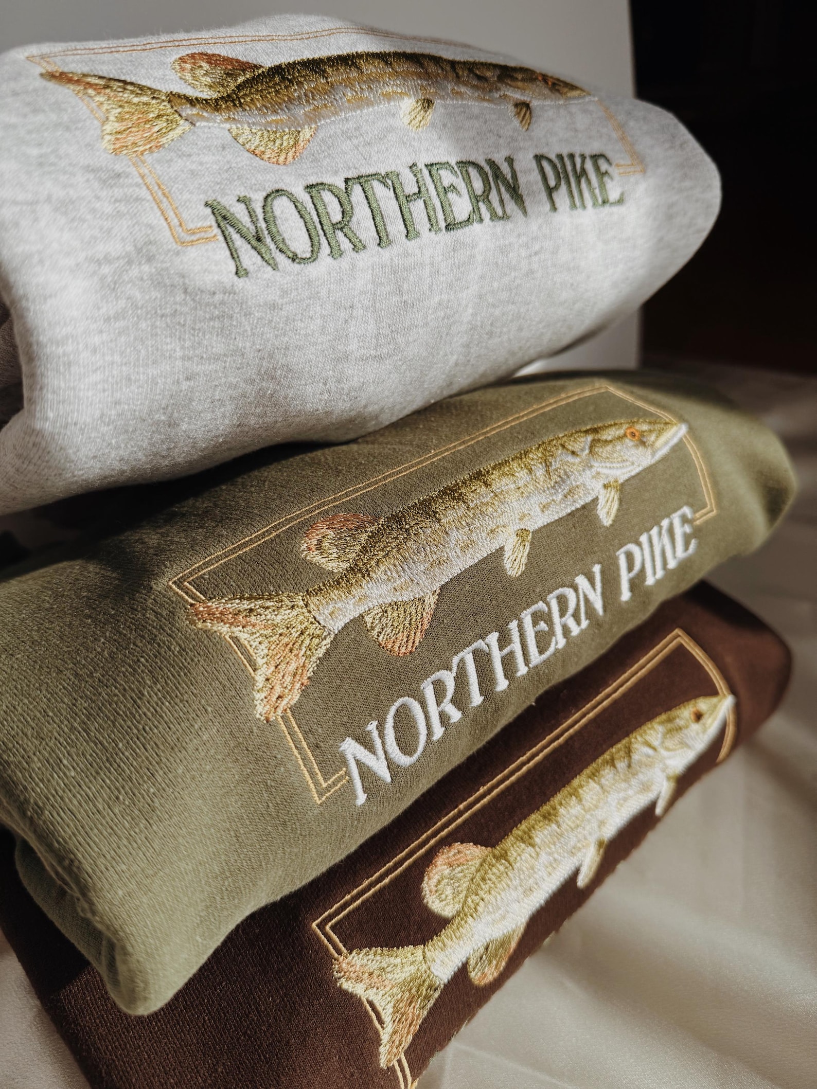 Embroidered Northern Pike Sweatshirt - Etsy