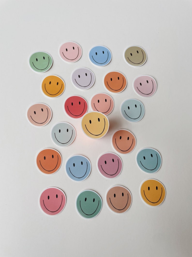 Mini Smiley Face Stickers - Etsy