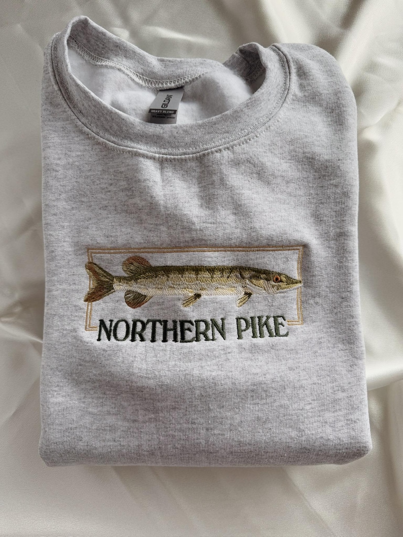 Embroidered Northern Pike Sweatshirt - Etsy