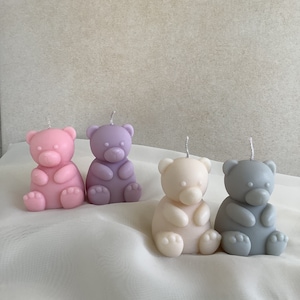 Teddy Bear Candle/ Bear Candle/ Teddy Candle/ Cute Candle/ Christening ...