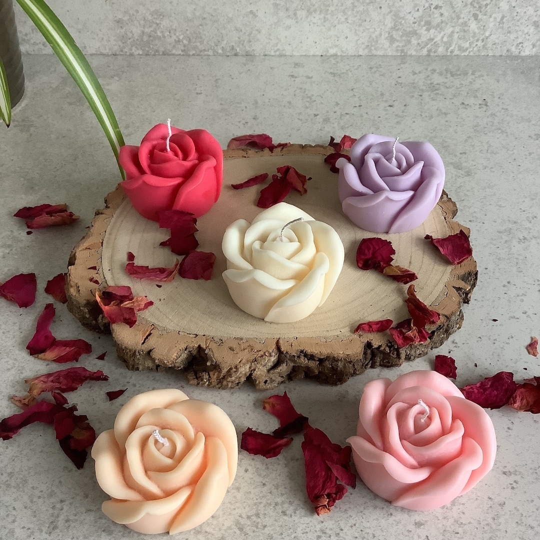 Valentines Rose Candle/ Rose Scented Candle/ New Candle/ Flower Candle/mother’s Day/special ...