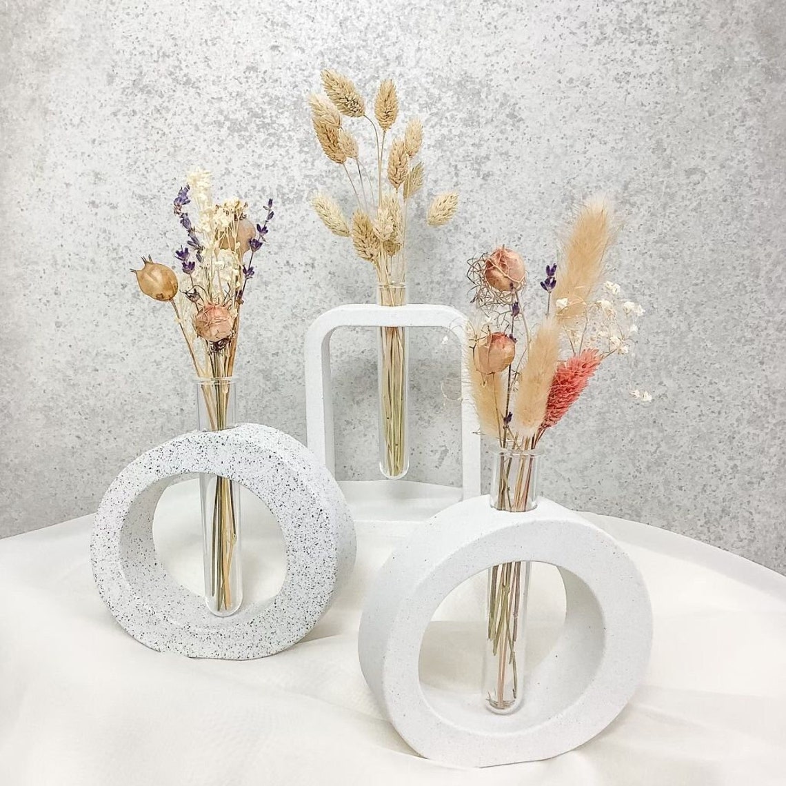 Jesmonite Vase/ Flower Vase/ Test Tube Holder/ Neutral Decor/ - Etsy UK