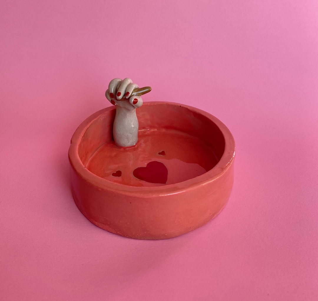 Hand Made Porcelain Ash Tray. Made by Me in My Ceramic Studio With Love ...