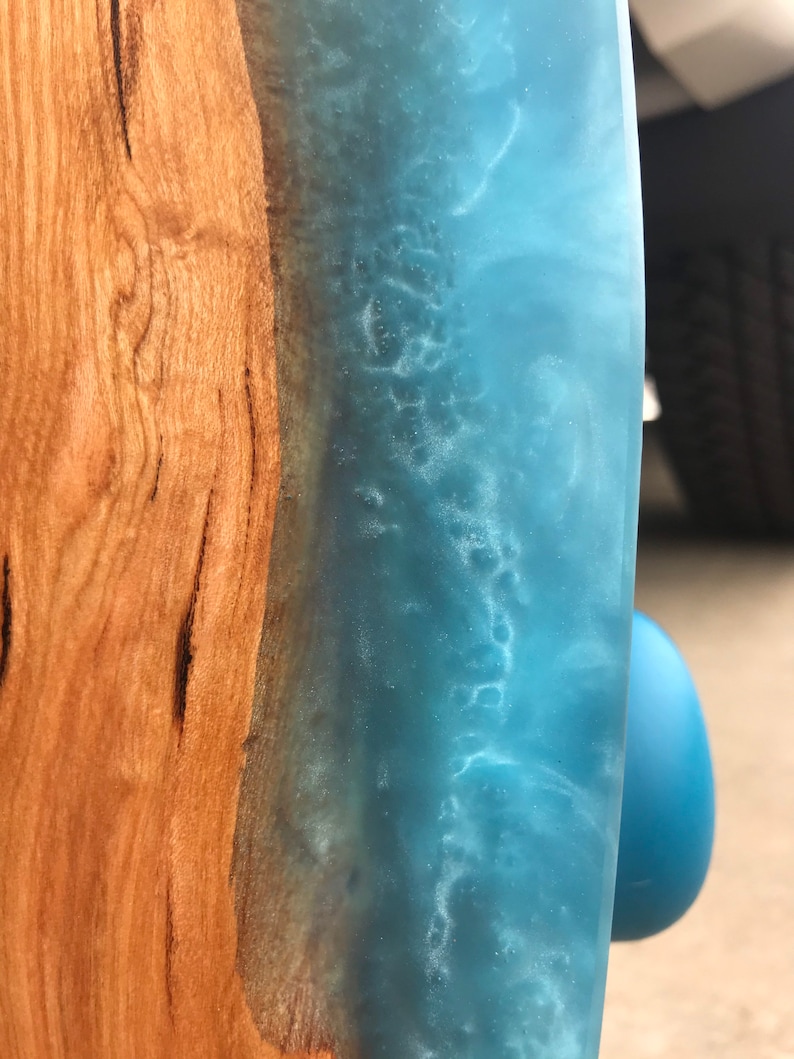 Live Edge, Cherry Wood, Hardwood, Epoxy Resin Skateboard Longboard - Etsy